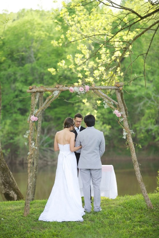 Rustic Pink Wedding Filled With Burlap And Baby's Breath