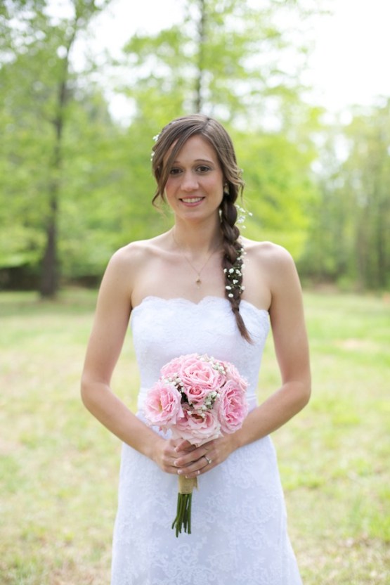 Rustic Pink Wedding Filled With Burlap And Baby's Breath