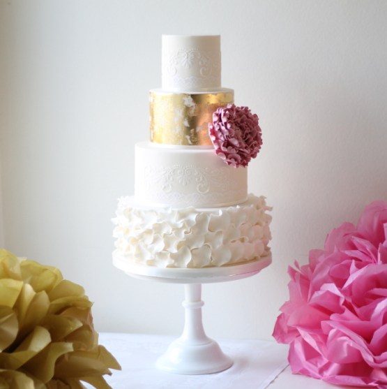 Metallic Wedding Cakes | Bridal Musings Wedding Blog