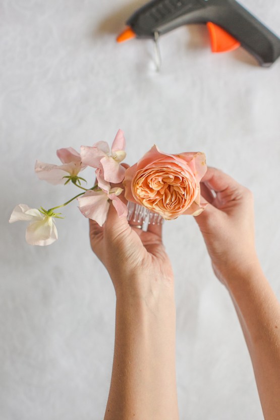 DIY Flower Hair Slide Tutorial - Bridal Musings Wedding Blog