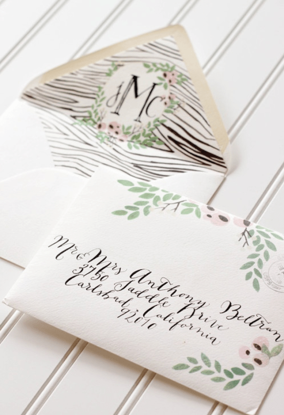 13 Gorgeous Envelope Inserts for your Wedding Stationery
