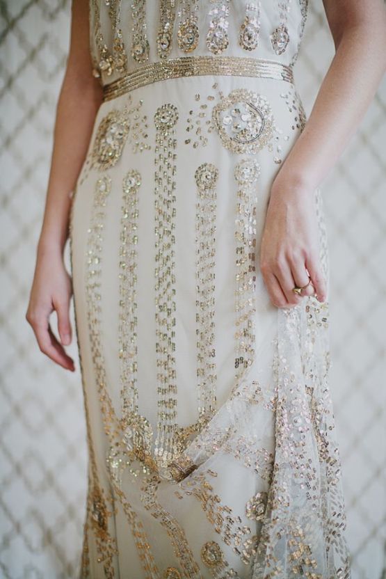 20 Gorgeous and Glamourous Metallic Wedding Dresses