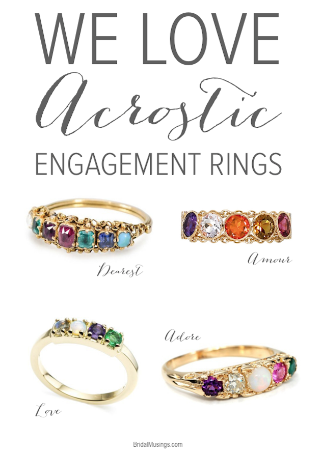 Trend Alert: Acrostic Engagement Rings