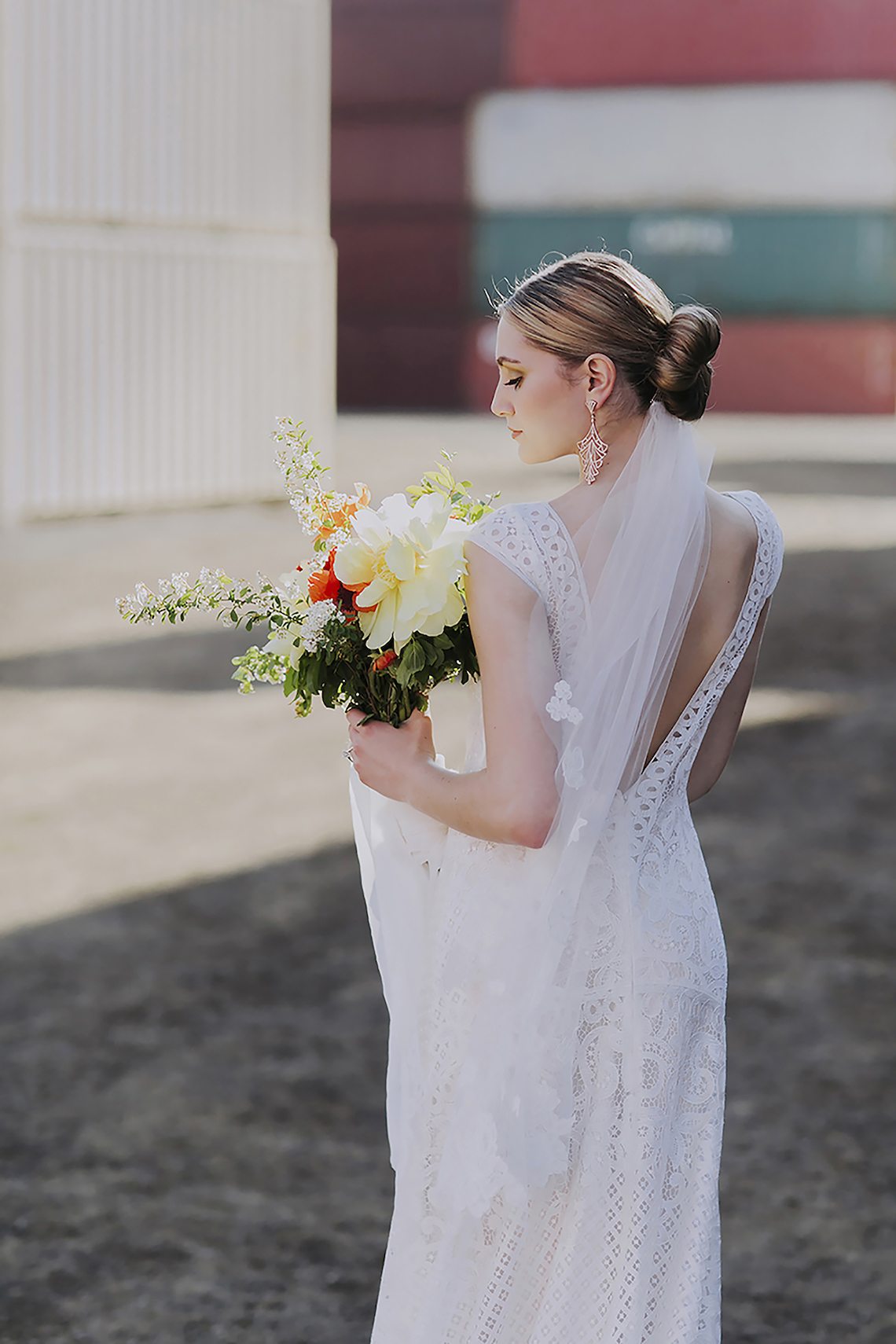 Who knew how cool and colorful a shipping container wedding could be?