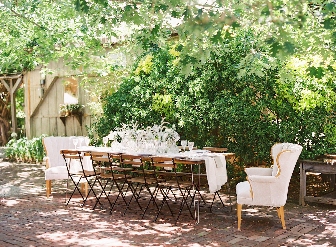The crepe cake & lamb's ear in this vintage wedding shoot are too cute!