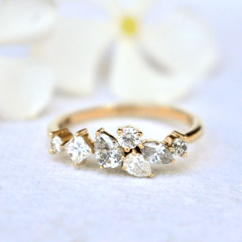 30 Stunning Cluster Engagement Rings in Different Styles