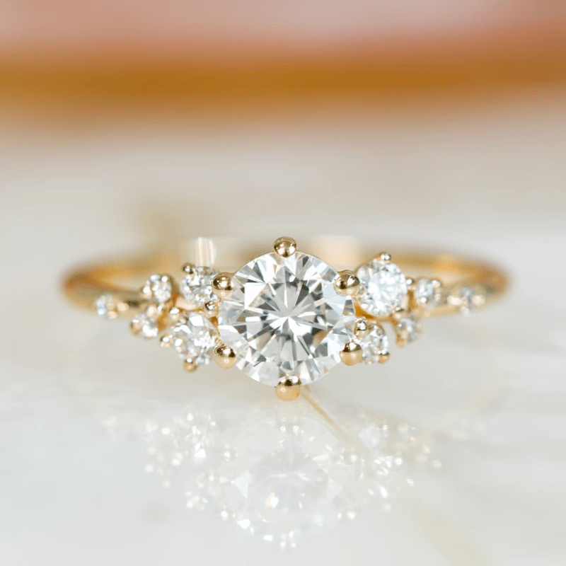 30 Stunning Cluster Engagement Rings in Different Styles
